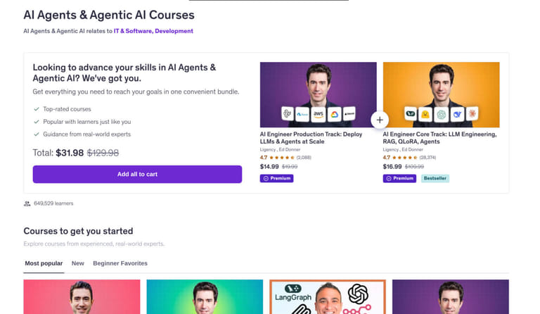 Top 10 Best-Selling AI Courses on Udemy (2026)